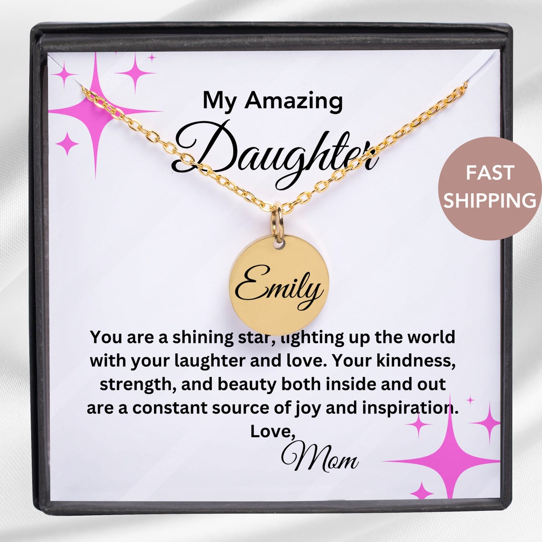 Daughter Necklace From Mom Custom Name Jewelry Amazing Daughter Gift ...