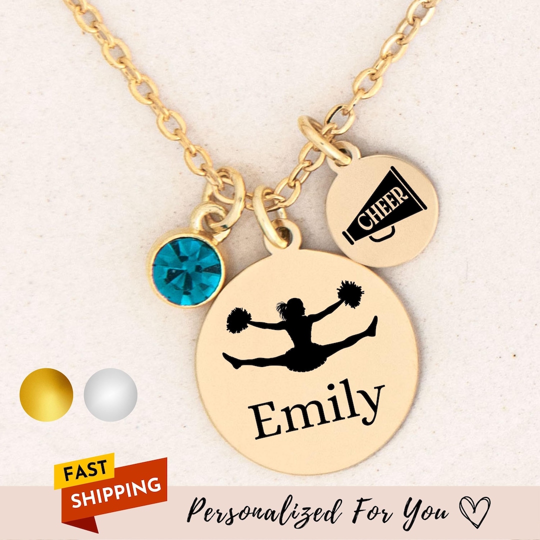 Personalized Cheerleading Gifts Megaphone Necklace Cheer Gifts ...