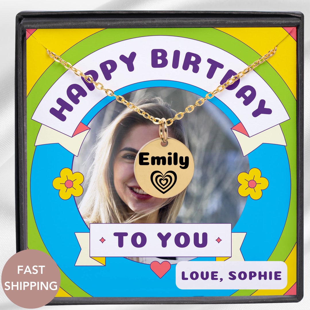 Personalized Name Necklace Birthday Necklace for Her With Photo ...