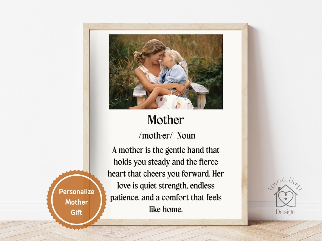 Custom Mom Definition Print, Mother's Day Photo Gift, Personalized ...