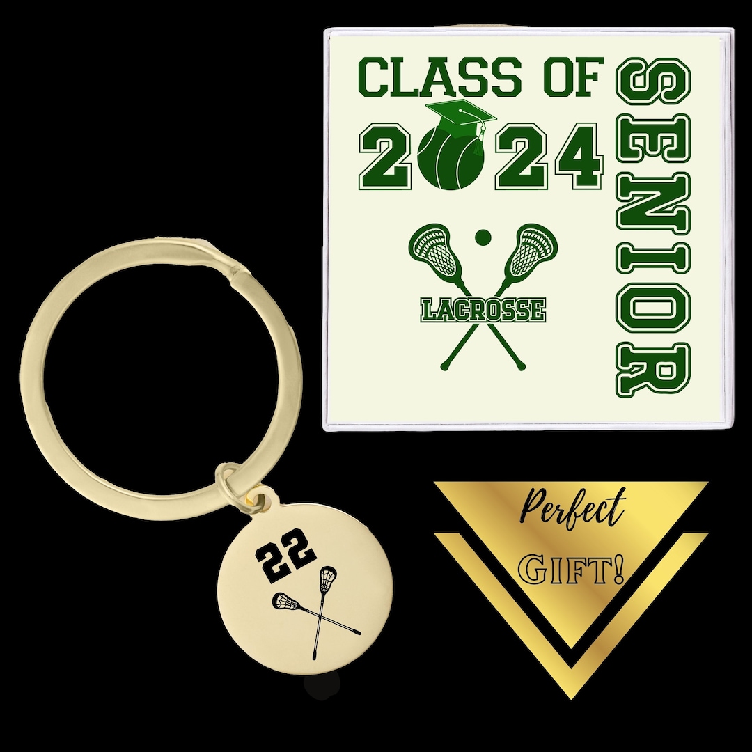Personalize Lacrosse Keychain 2024 Senior Lacrosse Gift Lacrosse Team ...