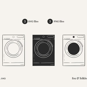 Hand Drawn Washer Dryer SVG & PNG Files Home, Laundry, Cleaning ...