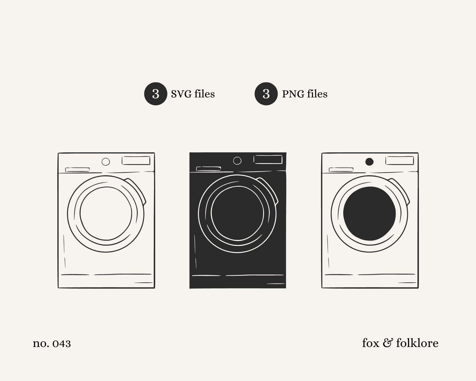 Hand Drawn Washer Dryer SVG & PNG Files Home, Laundry, Cleaning ...