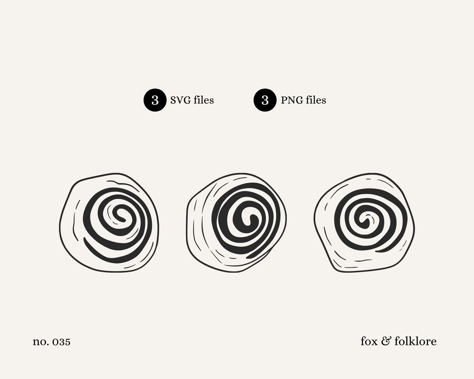 Hand Drawn Cinnamon Roll Illustrations - Cinnamon Roll SVG Clipart ...