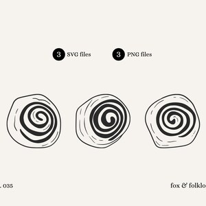 Hand Drawn Cinnamon Roll Illustrations - Cinnamon Roll SVG Clipart ...