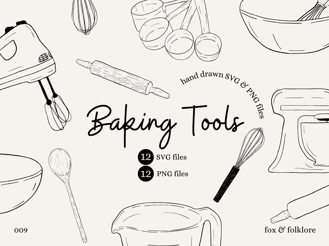Baking Tools SVG Clipart Baking SVG Hand-drawn Mixer SVG - Etsy