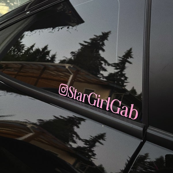 Instagram Handle Decal - Etsy