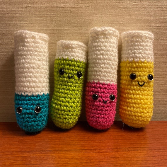 Crochet Test Tubes Chemistry Amigurumi Set of 3 | Etsy