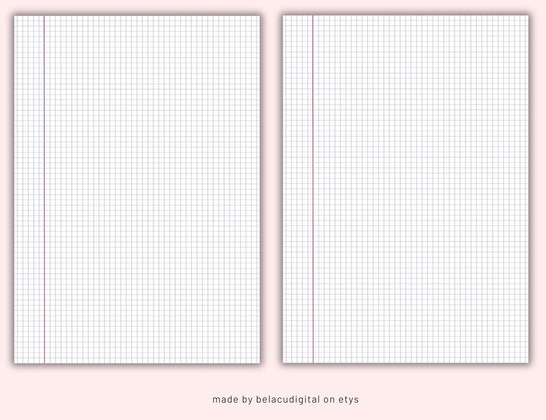 Printable and Digital Grid Paper, Graph Notebook Paper, Composition ...