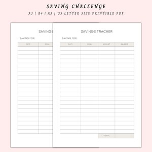 Saving Tracker Printable Money Saving Envelopes Weekly Savings ...