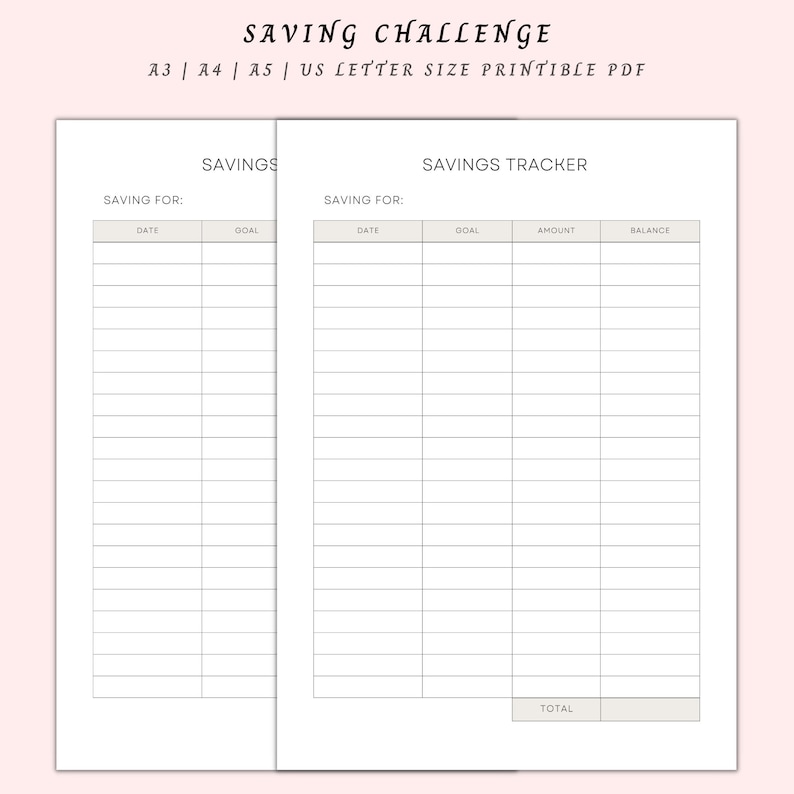 Saving Tracker Printable Money Saving Envelopes Weekly Savings - Etsy