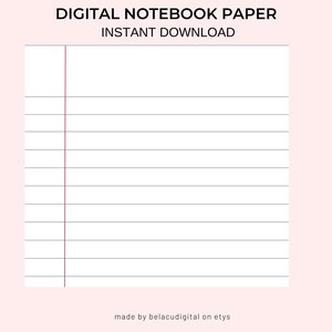 Notebook Paper Png, Lined Writing Paper, Goodnotes, Digital Notebook ...