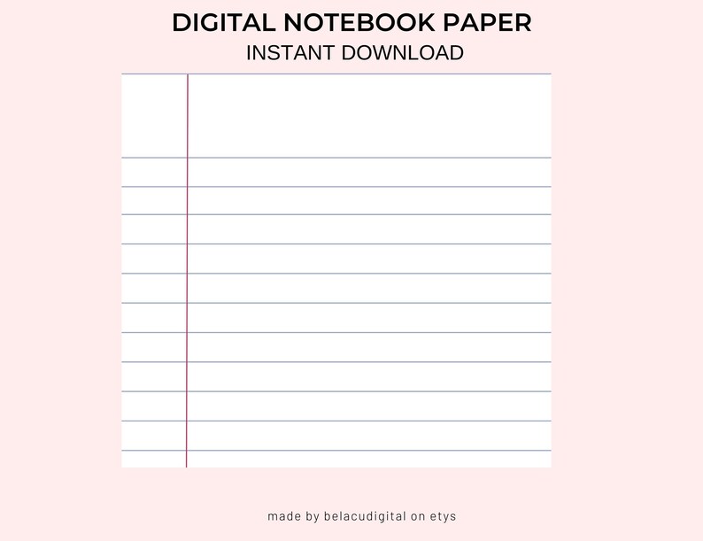 Notebook Paper Png, Lined Writing Paper, Goodnotes, Digital Notebook ...