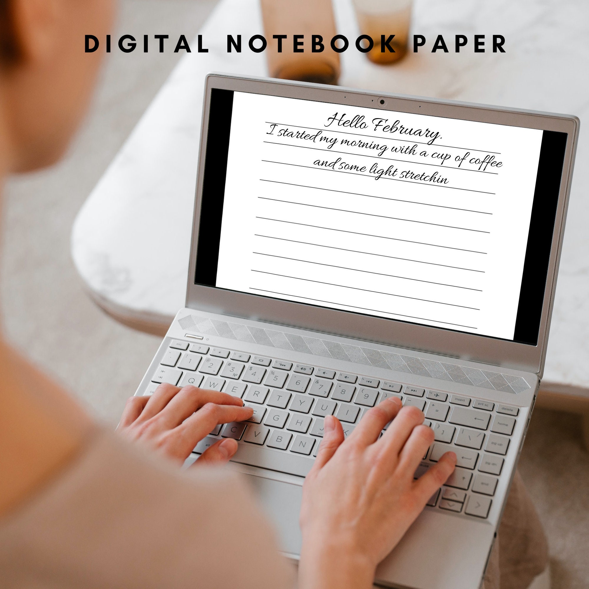 Lined Notebook Paper Printable Letter Paper Plain Lined - Etsy