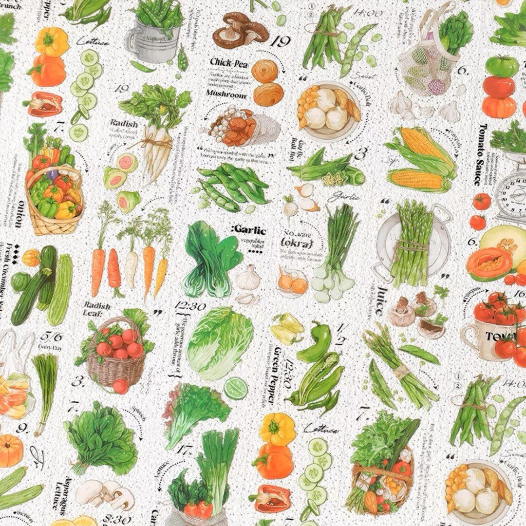 Vegetable Waterproof Fruit Stickers - Etsy
