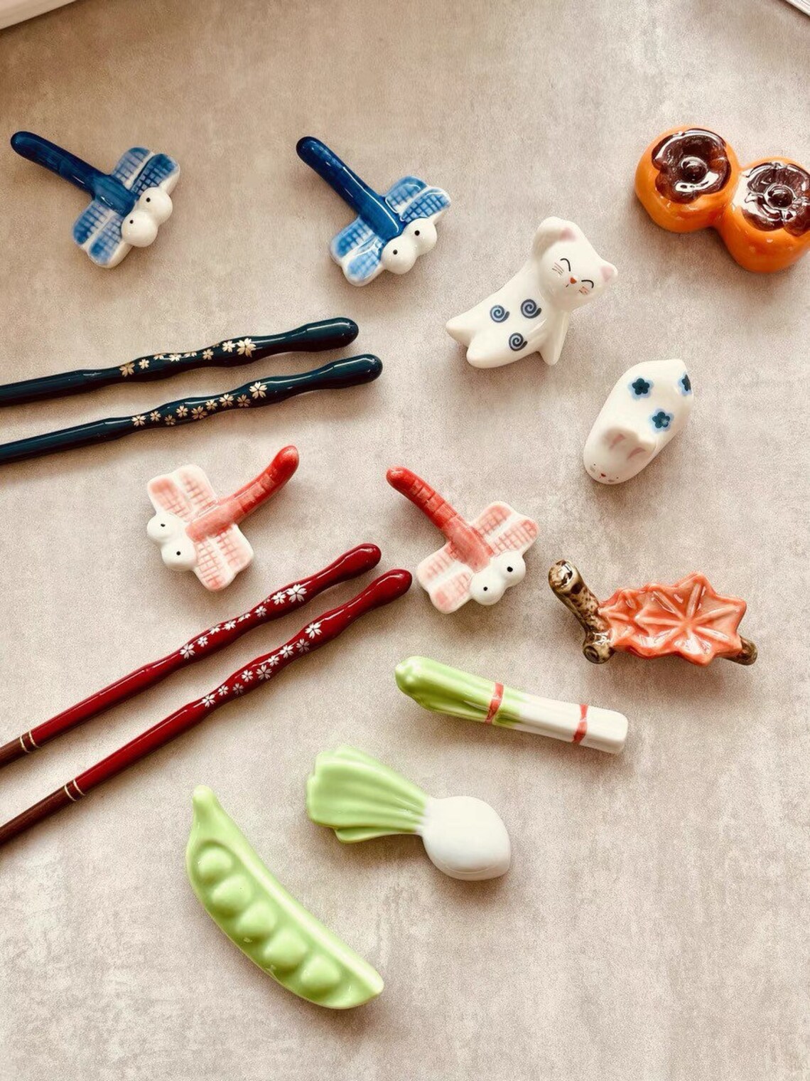 Cute Vegetable Shape Chopstick Rests. Ceramic Chopstick - Etsy Canada
