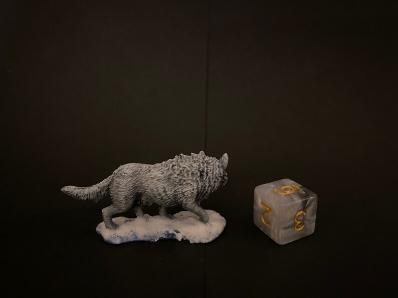 Winter Wolf / Warg - Handpainted D&D Miniature - Pathfinder ...