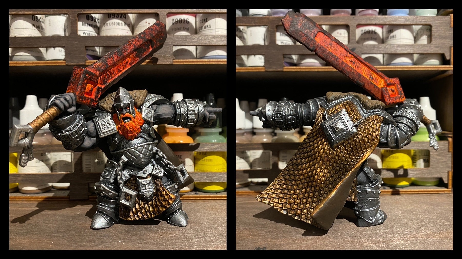 Male Fire Giant / Fire Giant Fighter / Warrior Handpainted D&D ...