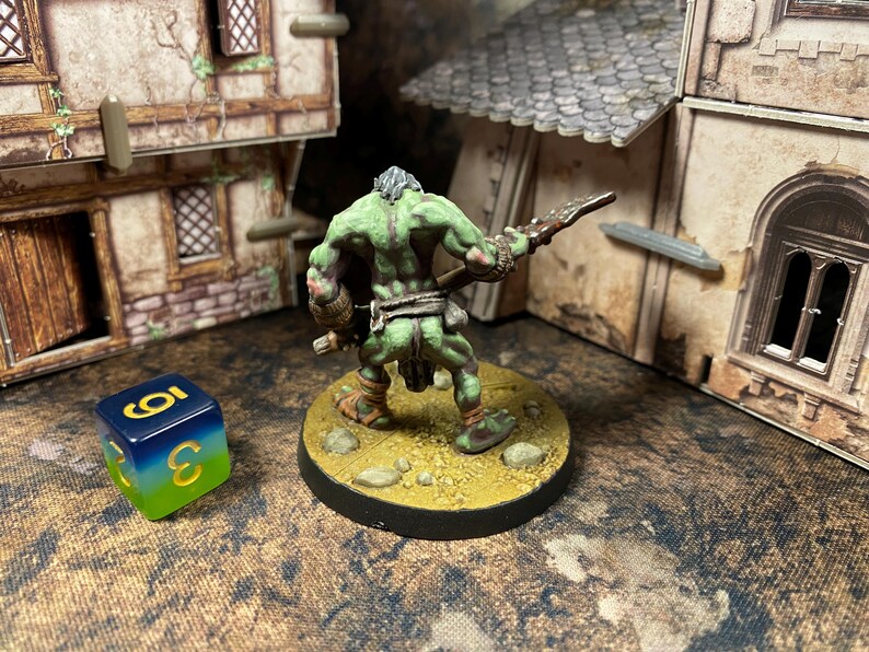 Troll Barbarian / Fighter - Handpainted D&D Miniature - Pathfinder ...