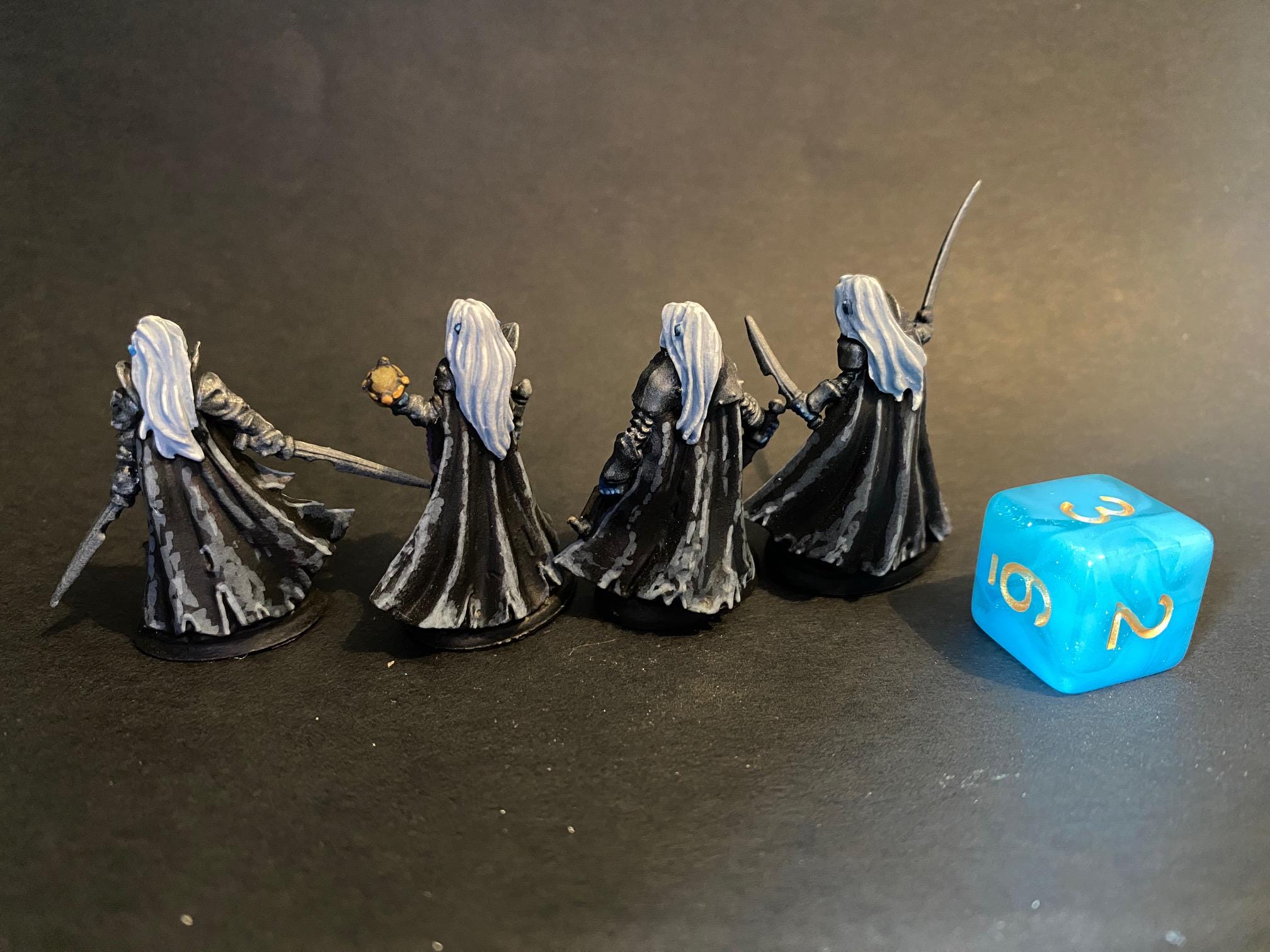 Drow / Dark Elf Scout Group / Raiding Party Handpainted D&D Miniatures ...