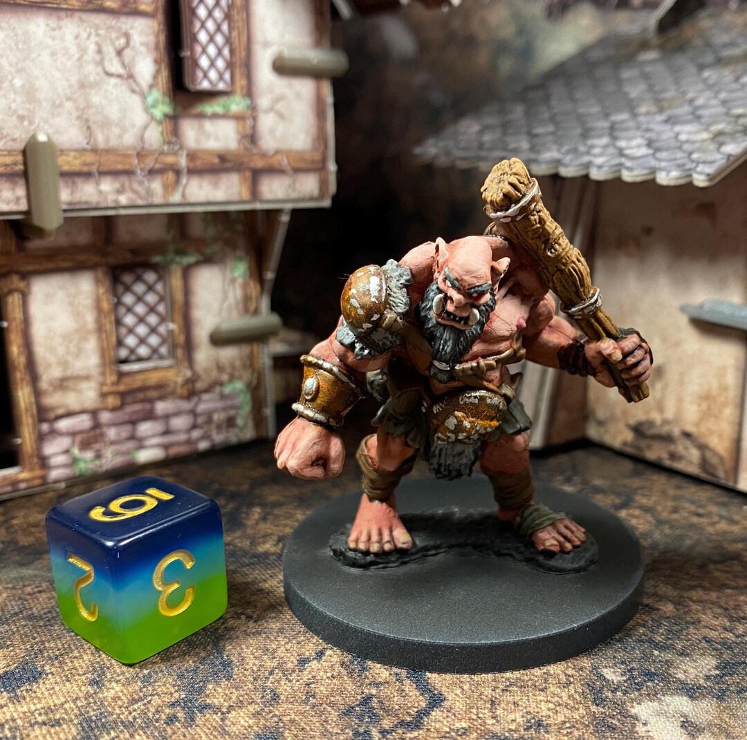 Male Ogre Fighter / Barbarian - Handpainted D&D Miniature - Pathfinder ...
