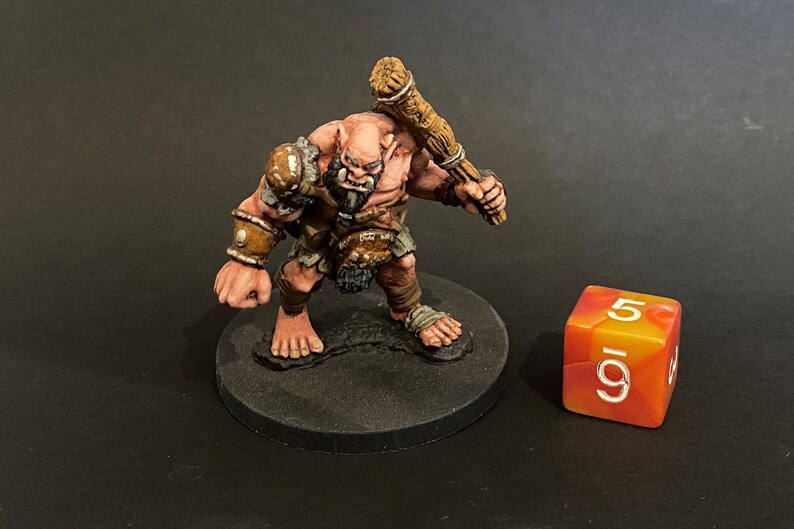 Male Ogre Fighter / Barbarian Handpainted D&D Miniature Pathfinder ...