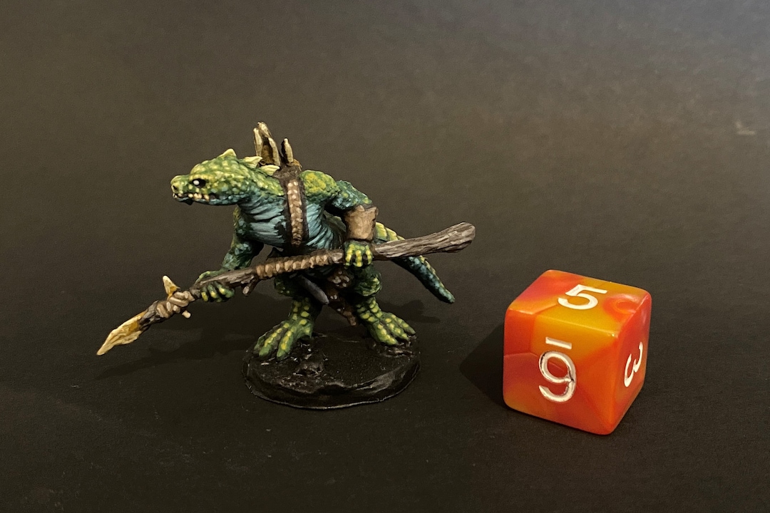 Lizardfolk Fighter / Iruxi Barbarian Handpainted D&D Miniature ...