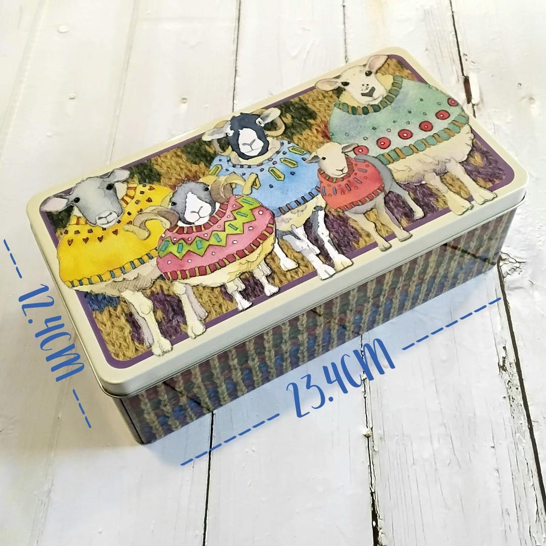 Long Lidded Metal Storage Tins by Emma Ball Ideal for Storing Craft ...