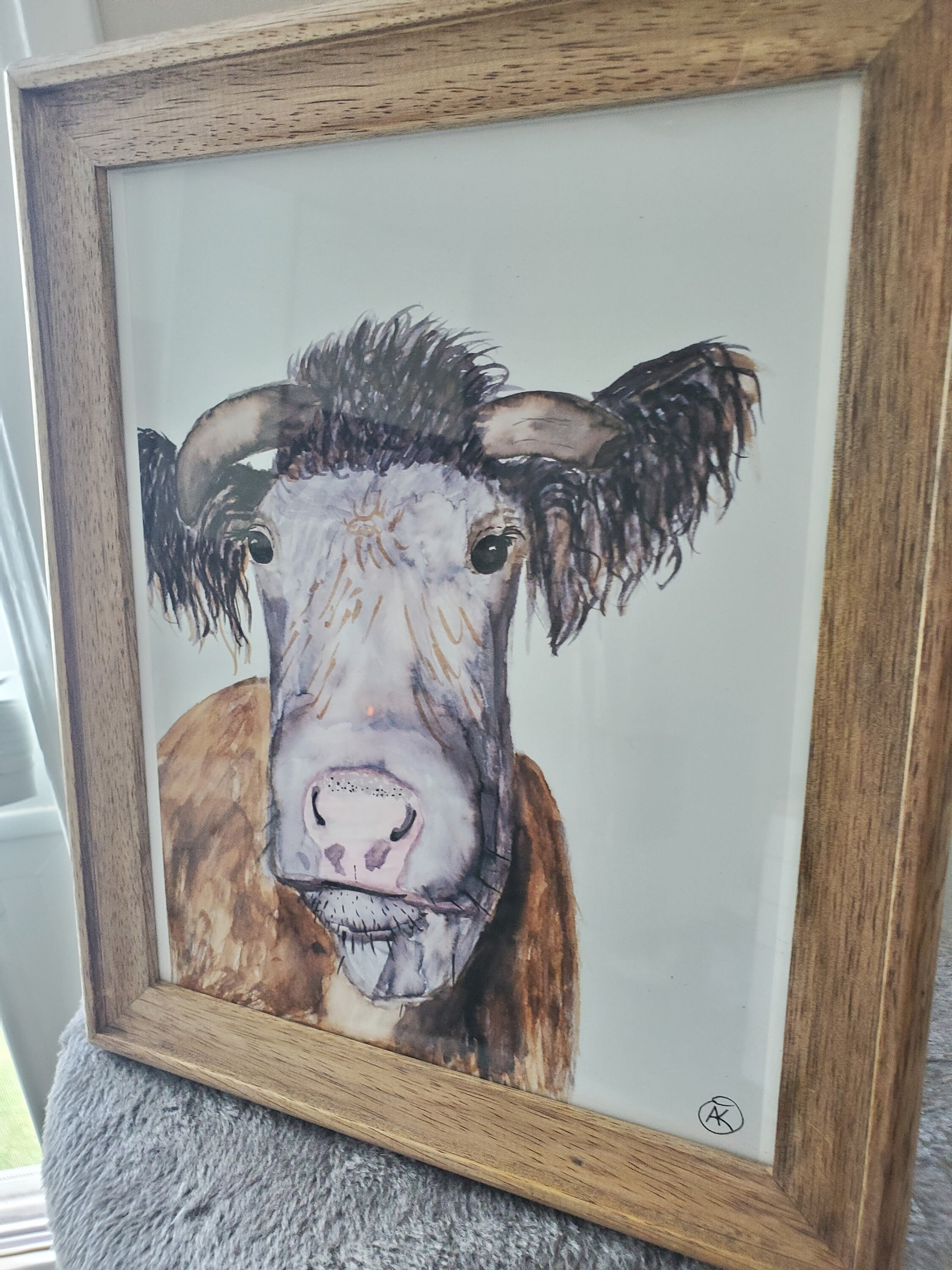 Cow Print, Cow Watercolor Painting, Cow Wall Art, Cow Lover Gift, Cow ...
