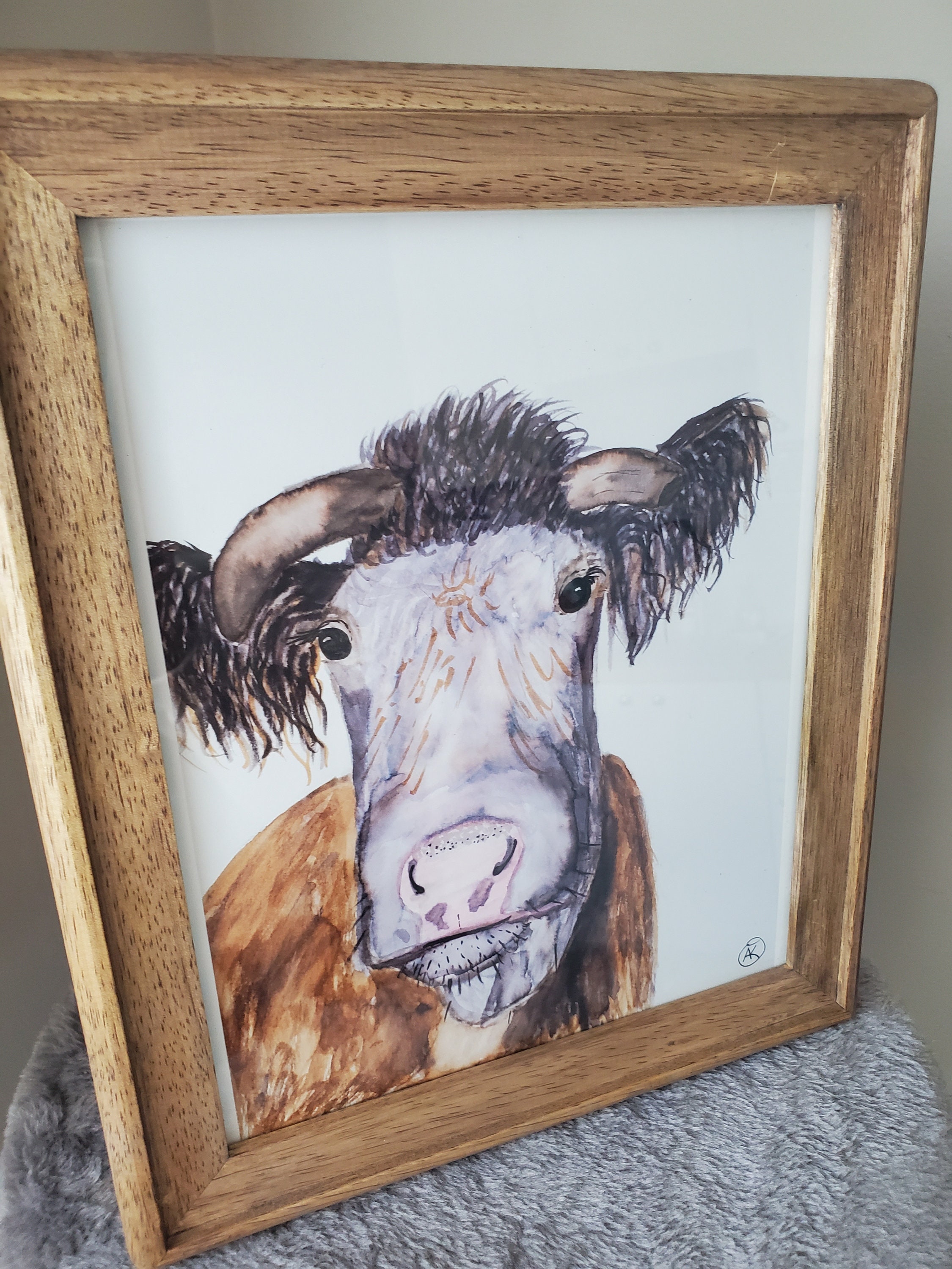 Cow Print, Cow Watercolor Painting, Cow Wall Art, Cow Lover Gift, Cow ...