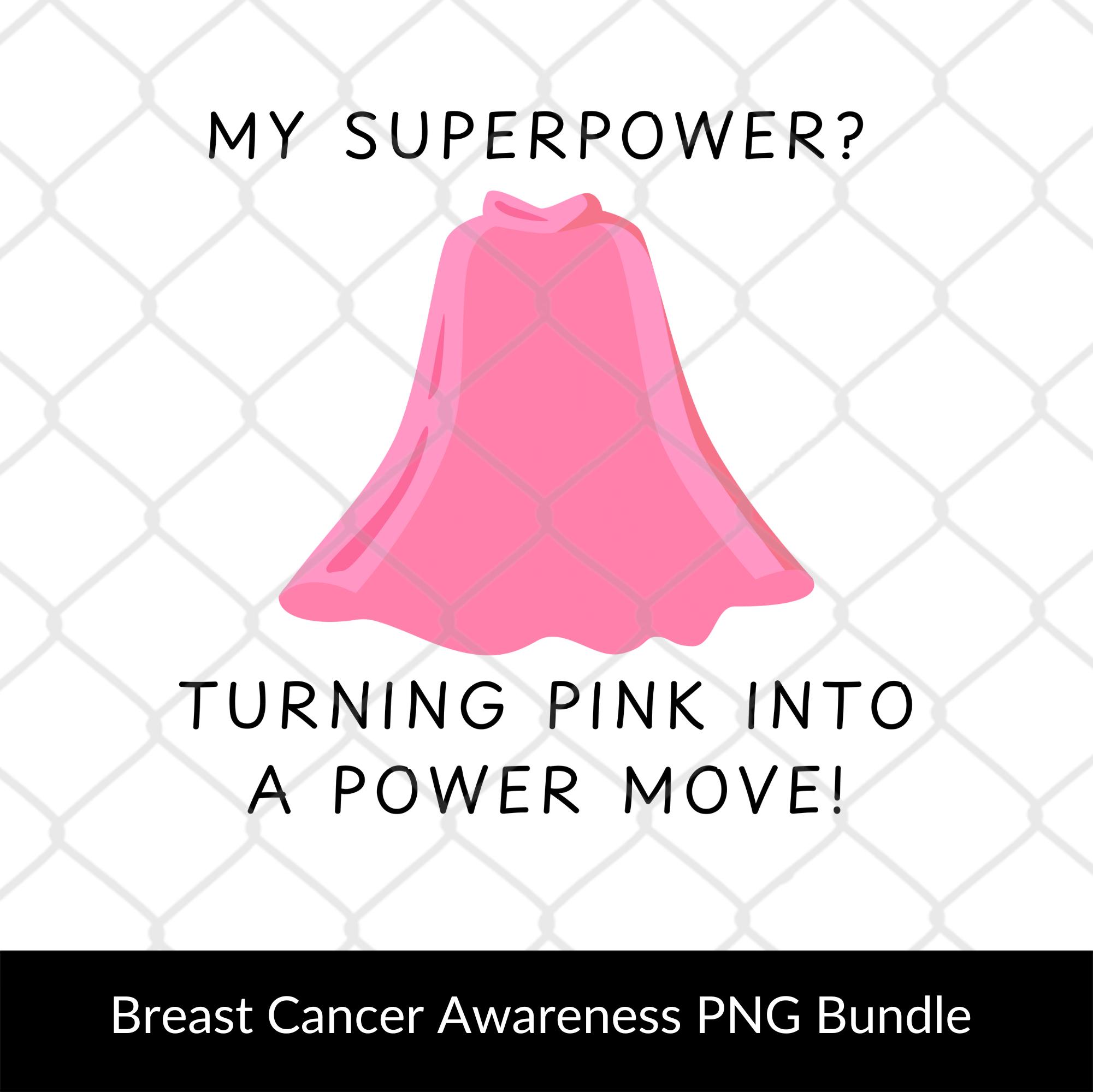 Breast Cancer Awareness PNG Bundle Pink Football, Superpower Cape ...