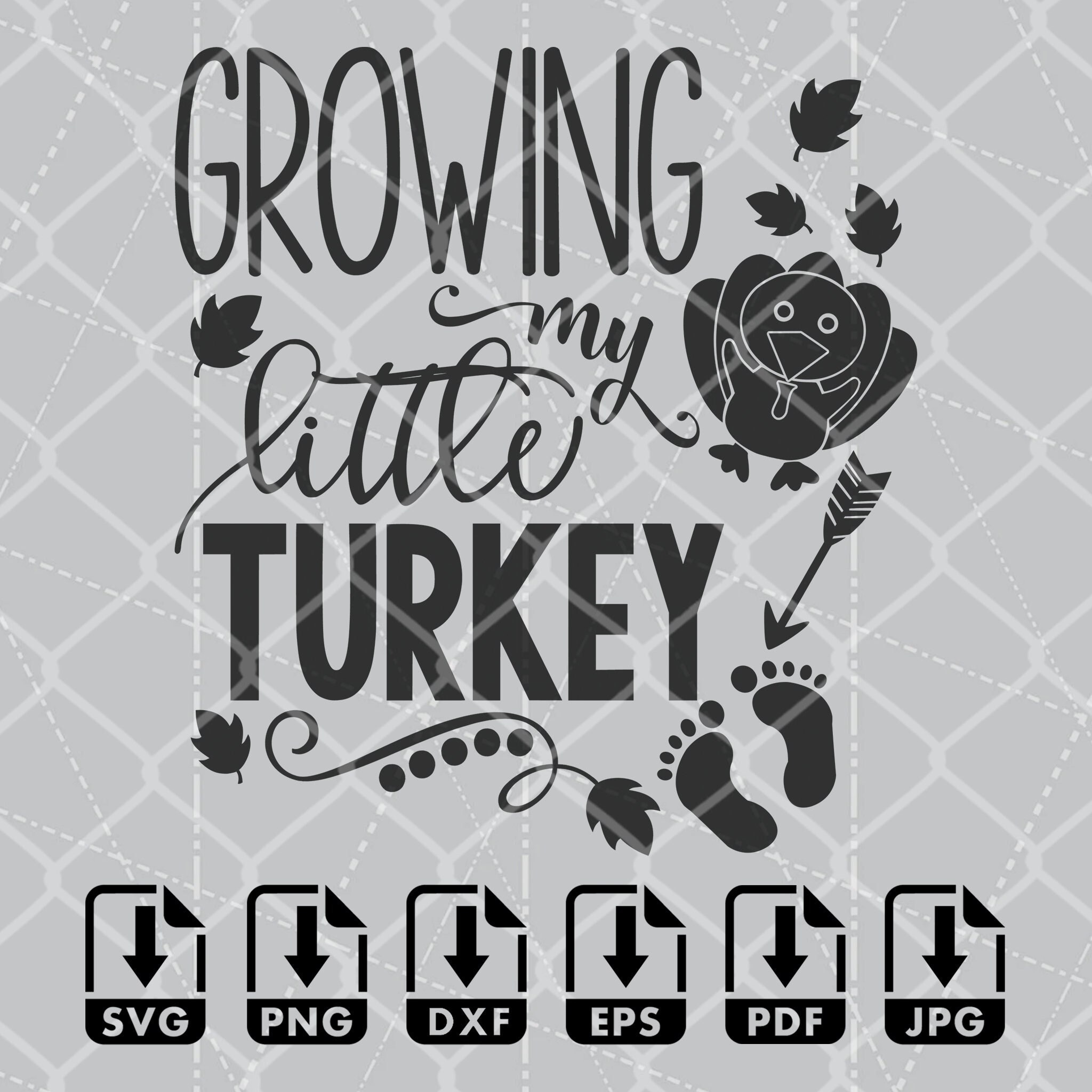 Growing My Little Turkey Congratulations Thanksgiving - Etsy