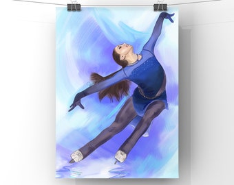 Kamila Valieva Print Figure Skating Drawing Figure Skating - Etsy
