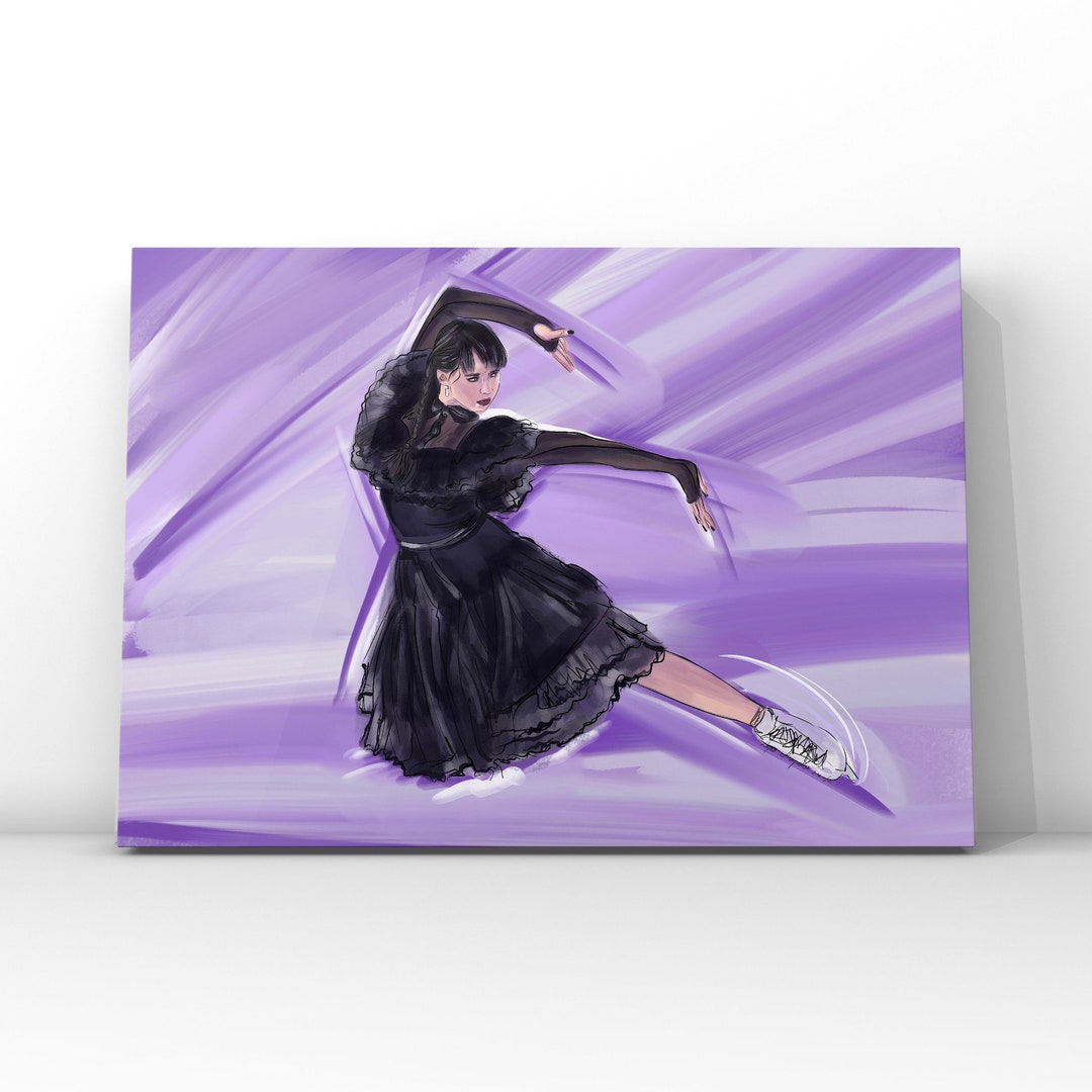 Kamila Valieva Wednesday Addams A4 Print - Etsy