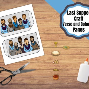 Printable Last Supper Kids Craft With Story Page in WEB and Coloring ...