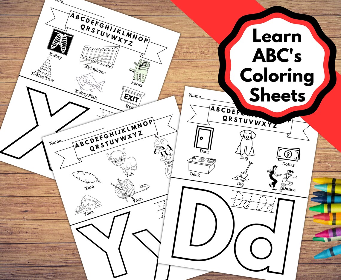 Printable Coloring Pages for Learning ABC'S, Alphabet Coloring and ...