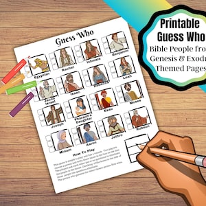 Printable Guess Who Game Pages. Guess Who Bible Persons Games. Bible ...