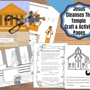 Printable, Jesus Cleanses the Temple Craft, Coloring, Scripture Pages ...