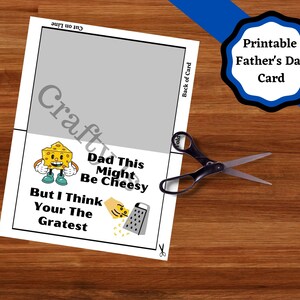 Cheesy Printable Father's Day Card, Very Punny Dad Joke Card. - Etsy