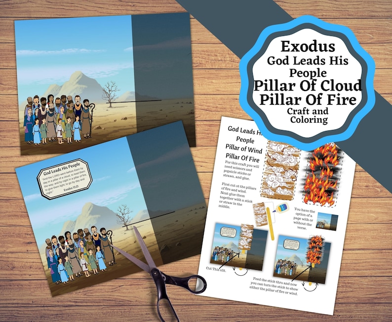 Printable Exodus From Egypt, God Leads His People, Pillar of Cloud ...