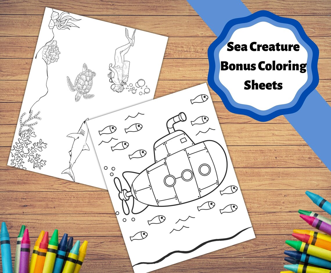 Sea Creature/underwater Printable Letter Writing Practice Worksheets ...