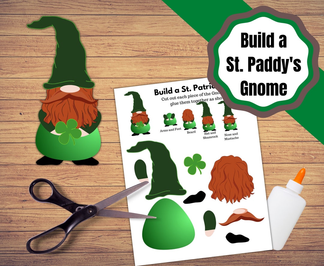 Printable Build a St. Patrick's Day Gnome. Build a Green Gnome St ...