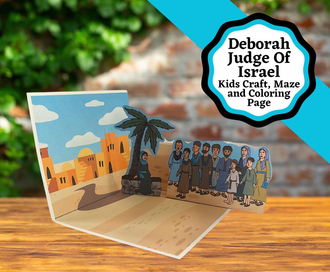 Printable Kids Bible Craft About Deborah the Judge of Israel. Bible ...