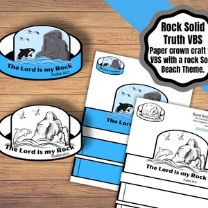 Printable Paper Crown VBS, Rock Solid Truth, at the Beach Theme ...