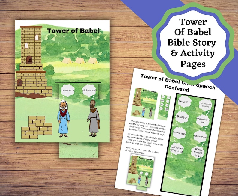Printable Tower of Babel Crafts, Story, and Coloring Pages. Tower of ...