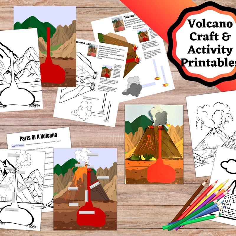 Montessori Volcano - Etsy