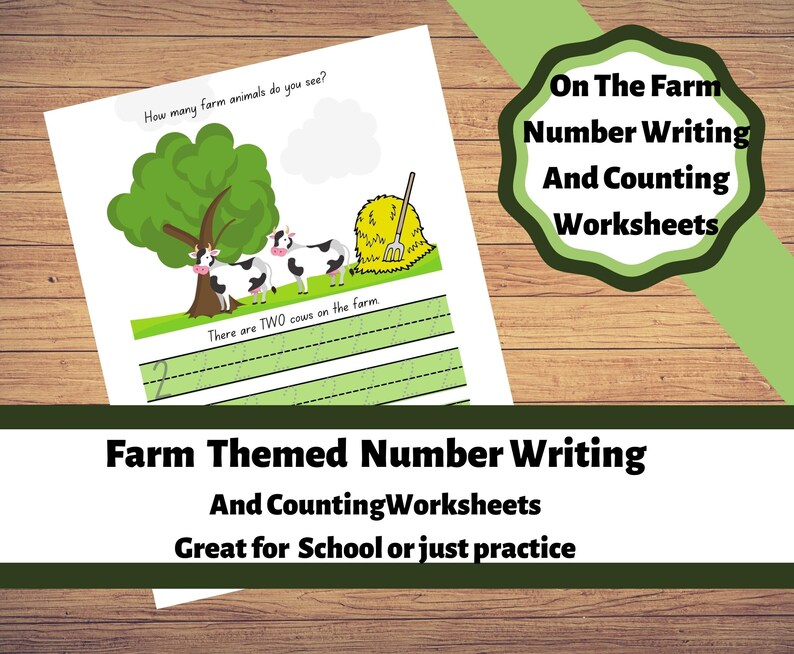 Number Writing, Practice Worksheets. Counting and Writing Helper and ...