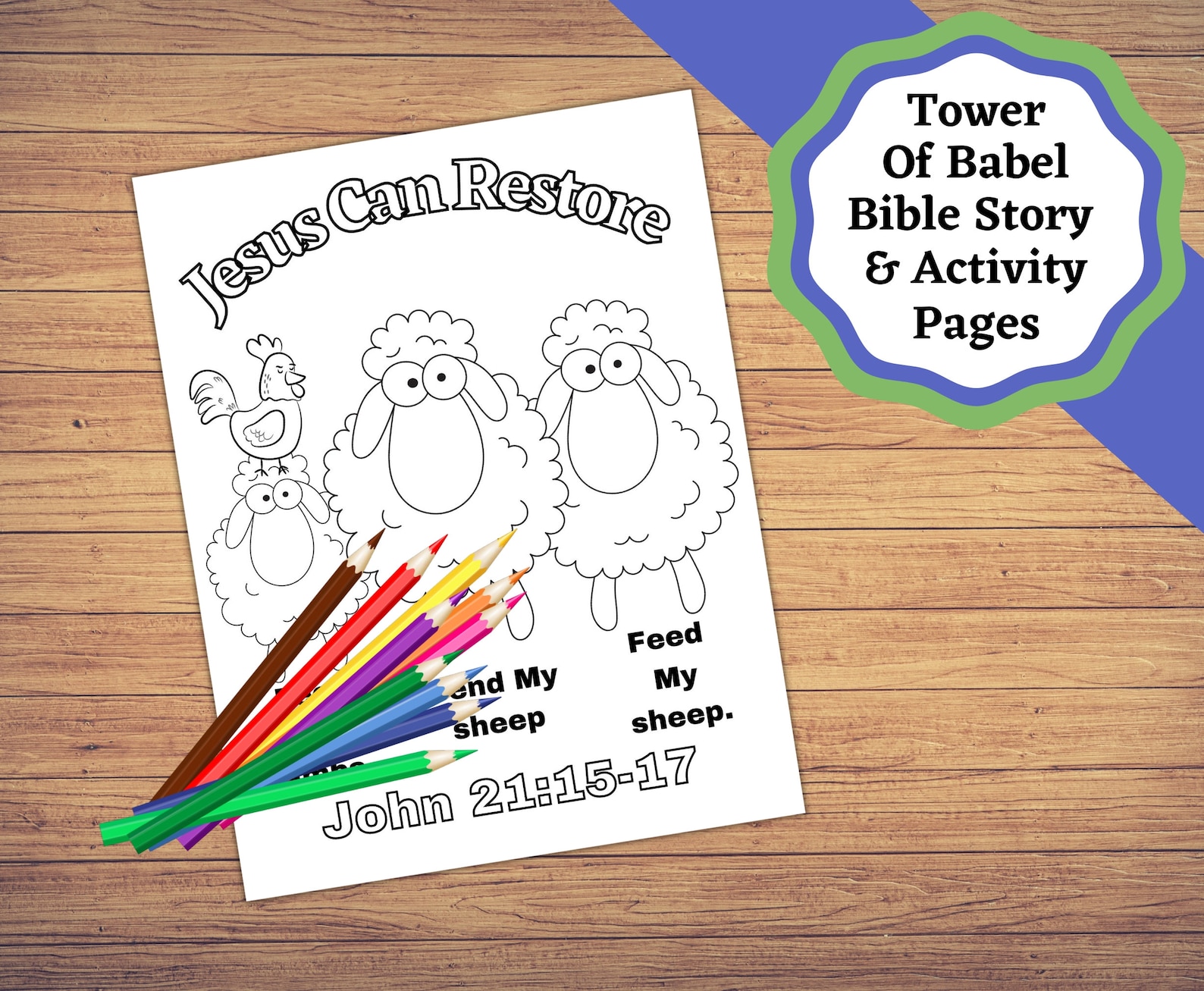 Printable Jesus Restores Paper Crowns Craft, the Story of Peter Paper ...