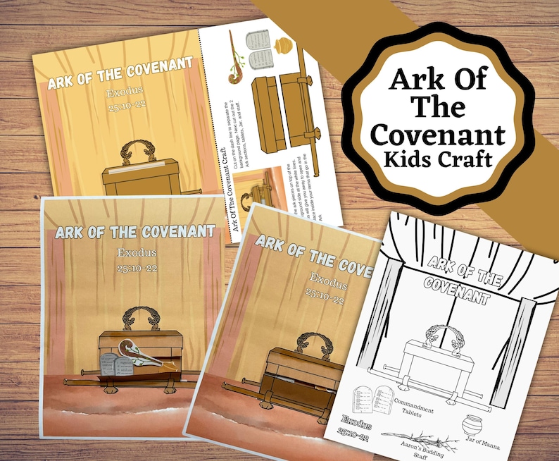Ark of the Covenant Kids Craft and Coloring Page. Easy Kids Craft and ...