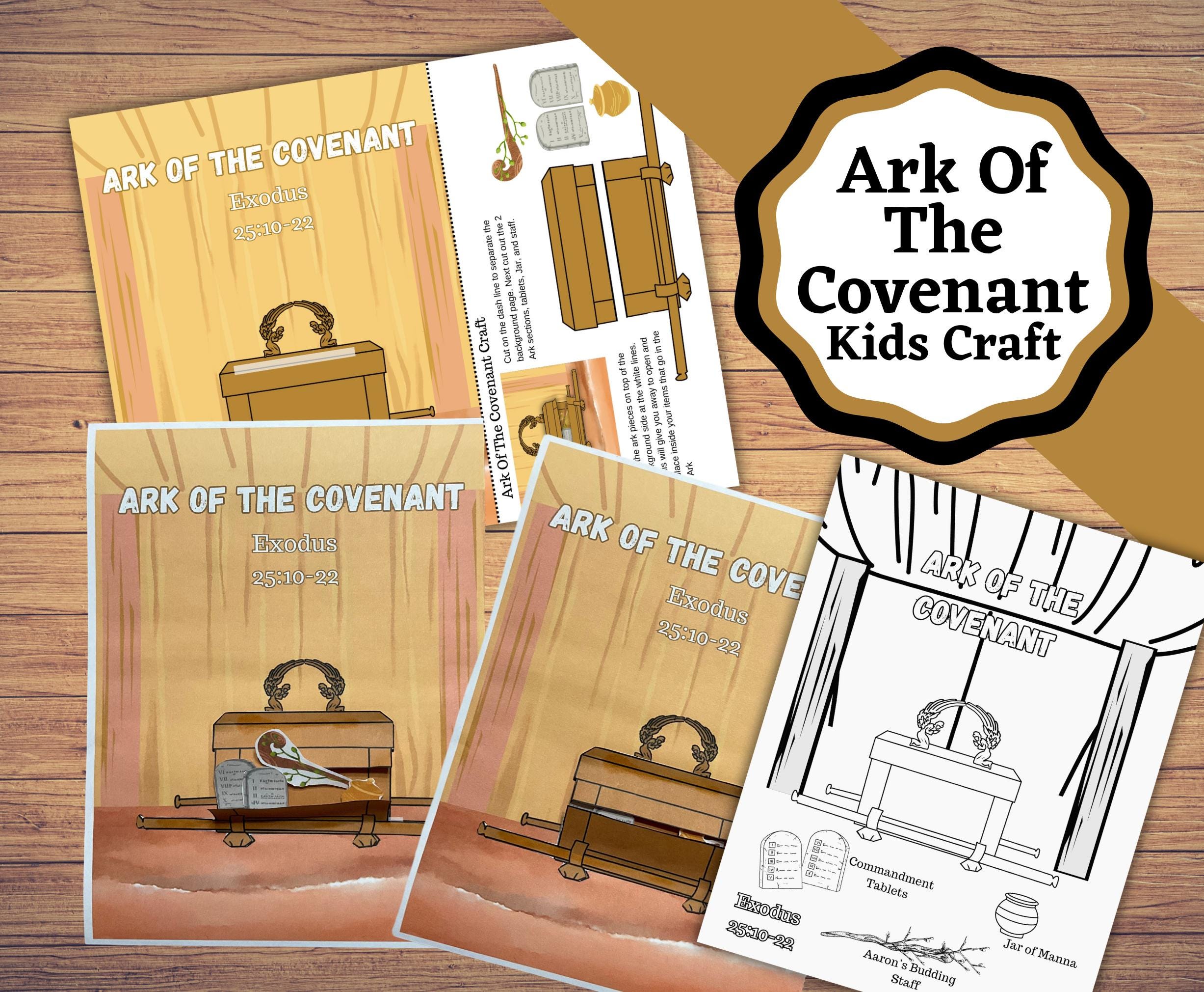 Ark of the Covenant Kids Craft and Coloring Page. Easy Kids Craft and ...
